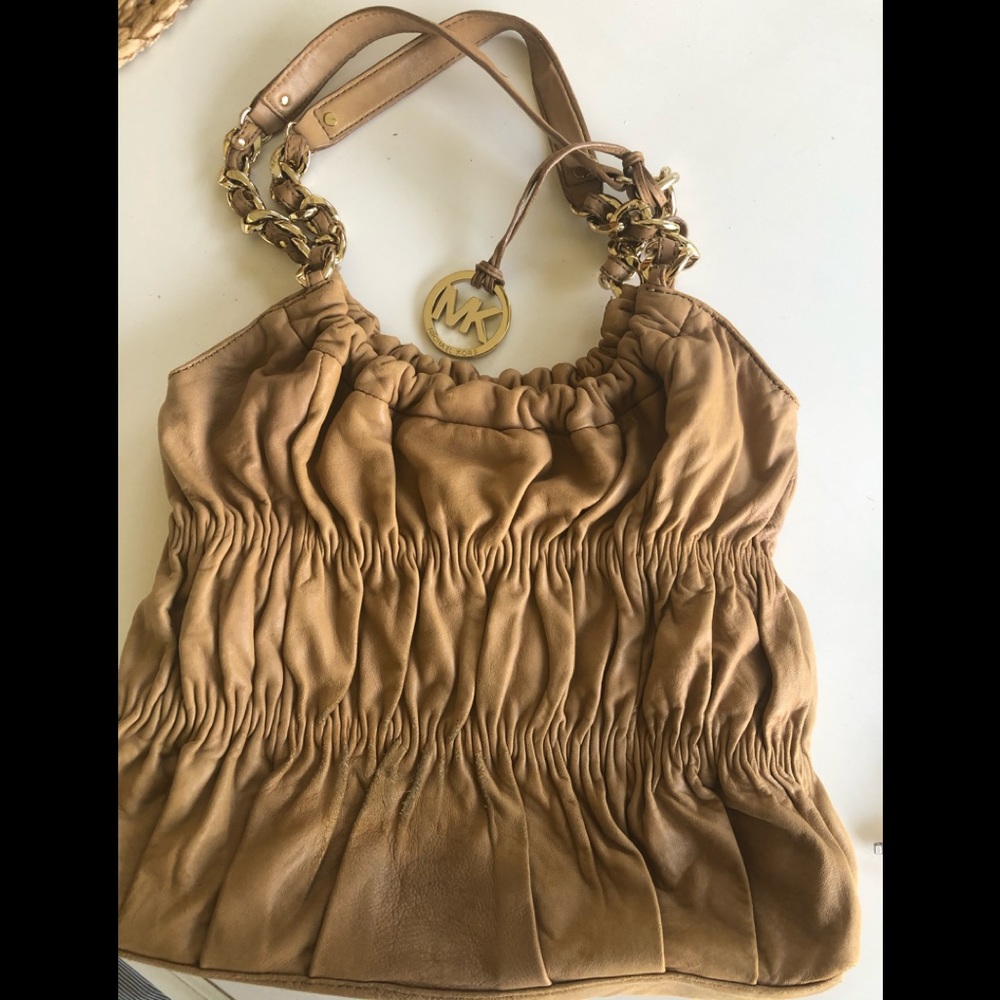 Michael Kors Original Tan Leather Shoulder Handbag - Gem